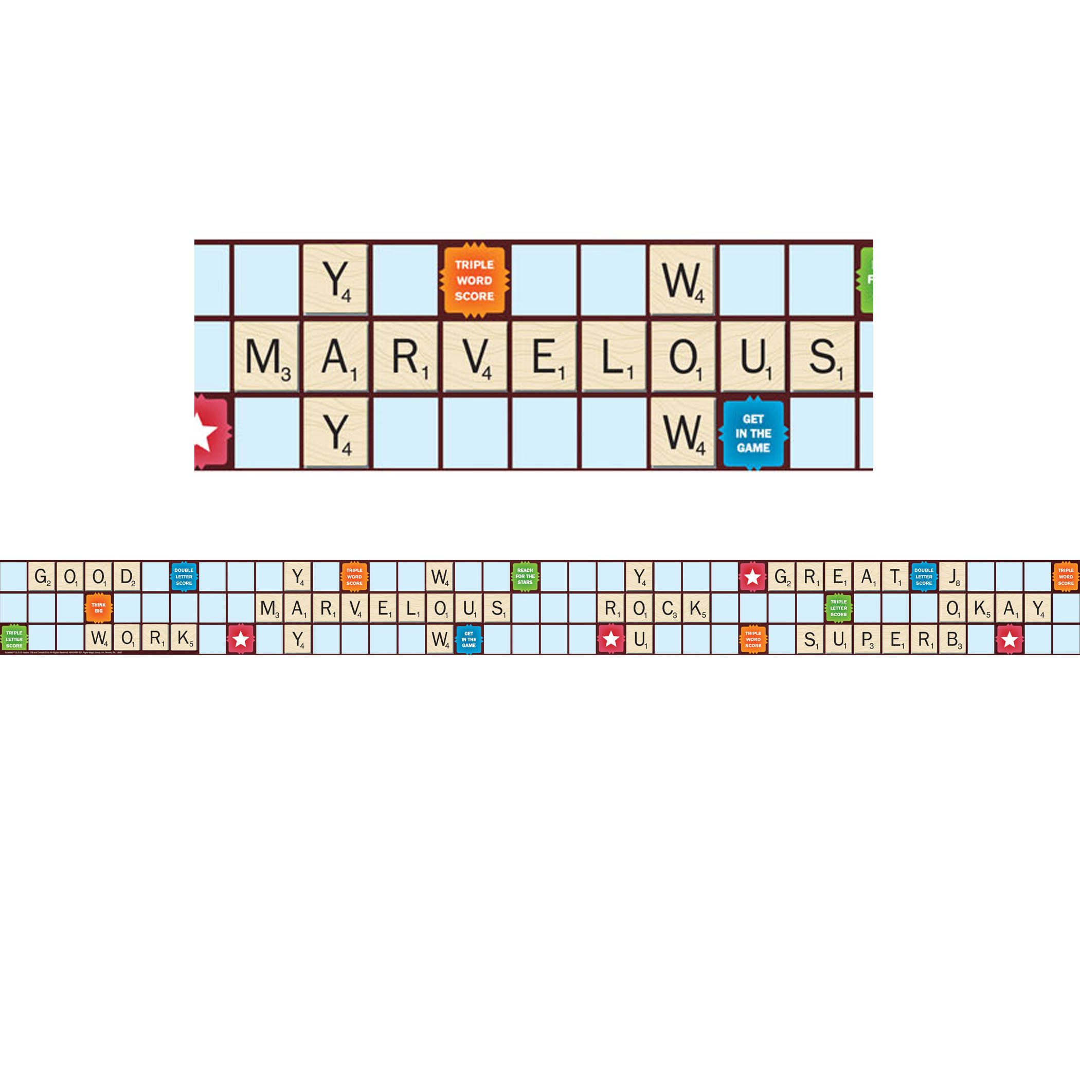 Eureka Classroom Scrabble Letters Extra Wide Die Cut Deco Trim ...
