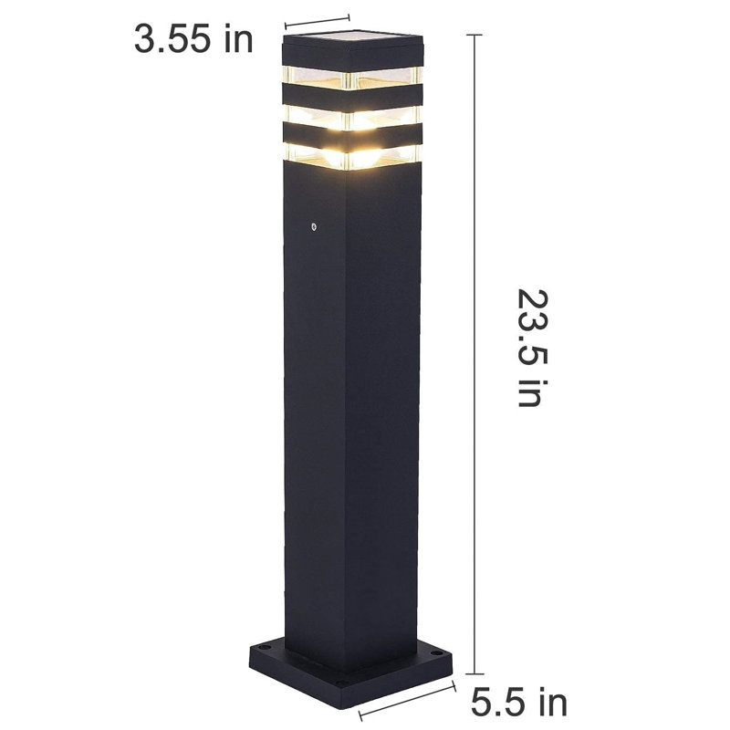 Hokku Designs Nyhagen Waterproof Outdoor Lamp Post Lawn Light Floor ...