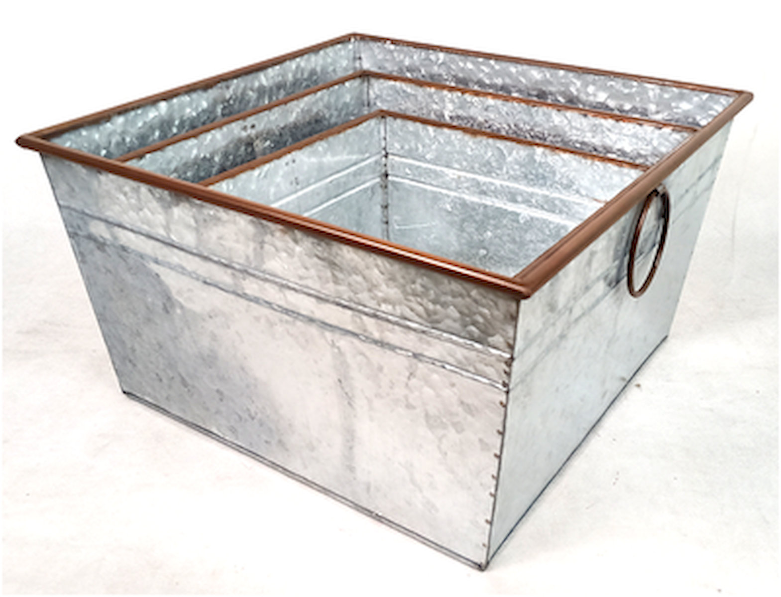 Laurel Foundry Modern Farmhouse Galvanized Metal With Handles Bucket ...