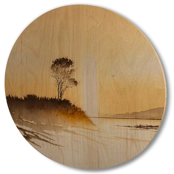 Red Barrel Studio® Golden Hour Tree In The Countryside III - Unframed ...
