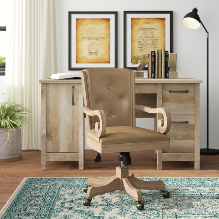 Greyleigh™ Bethel Solid Wood Configurable Rectangular Writing Desk ...