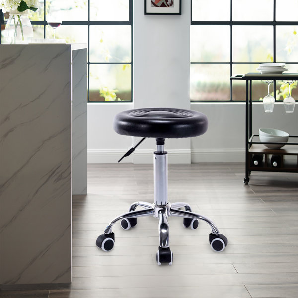 Inbox Zero Adjustable Height Lab Stool with Wheels & Reviews | Wayfair