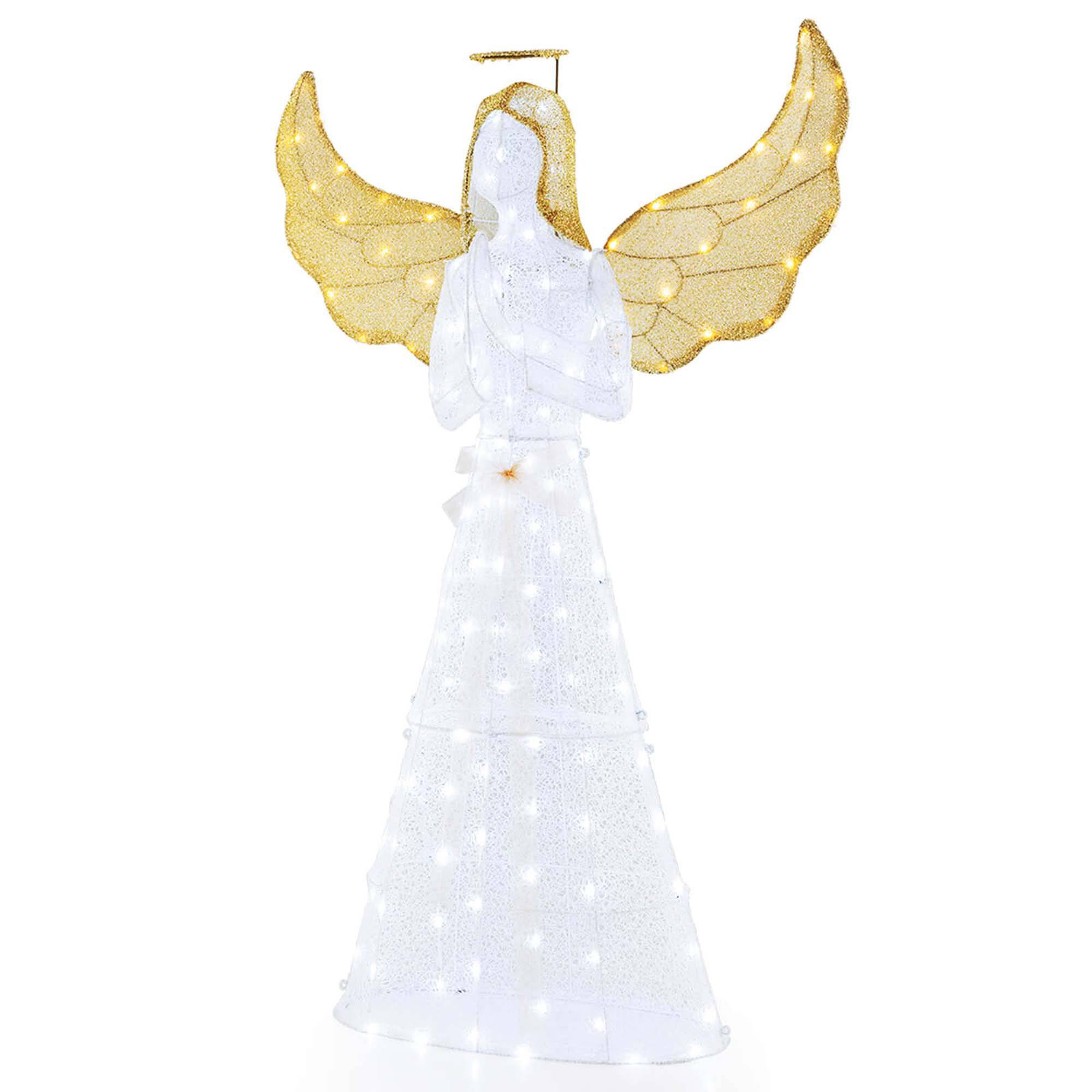 Astoria Grand 5 Ft Festive Pre-lit Angel With Halo Wings & 150 Led ...