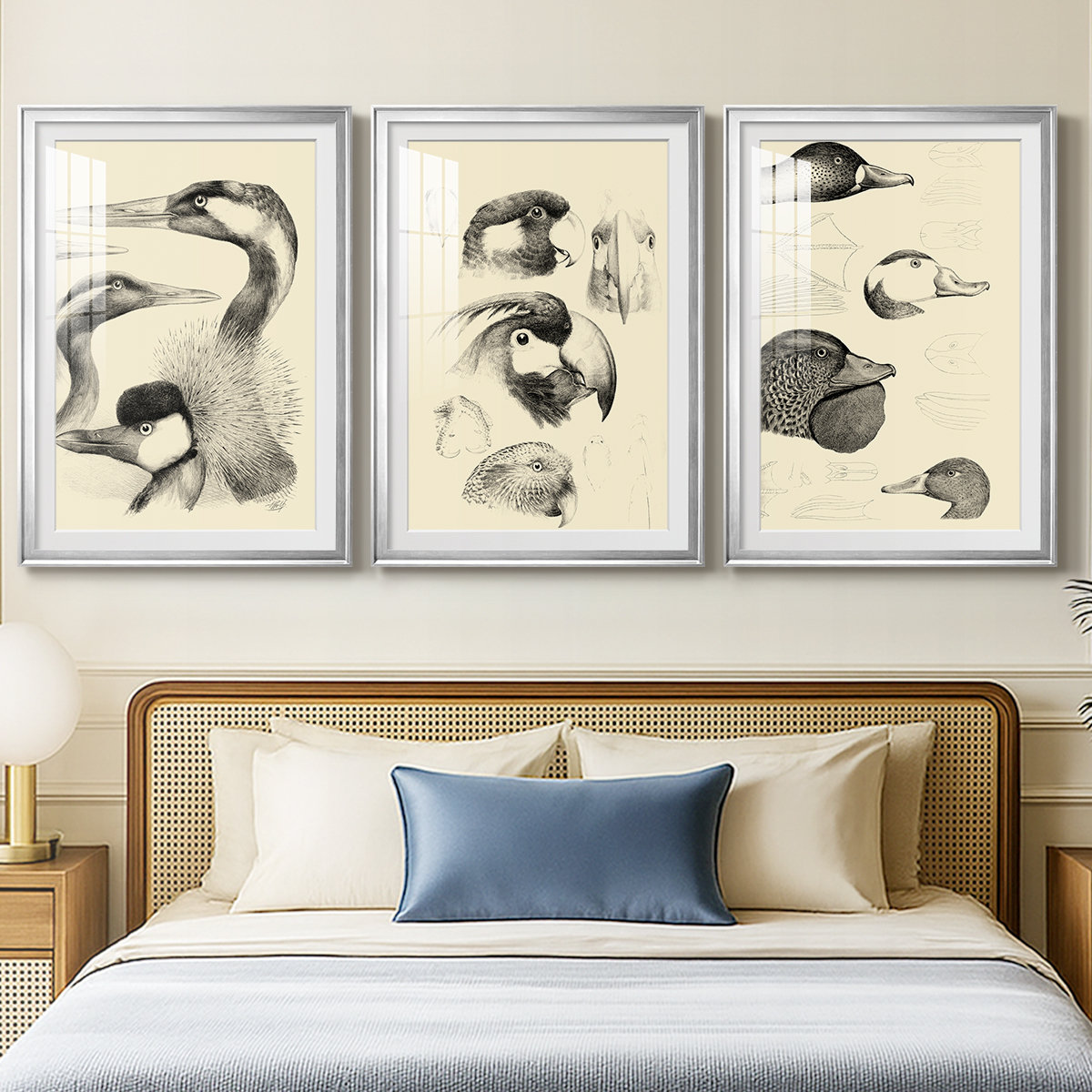 Wildon Home® Waterbird Sketchbook I -Custom Framed Premium Print W Matt ...
