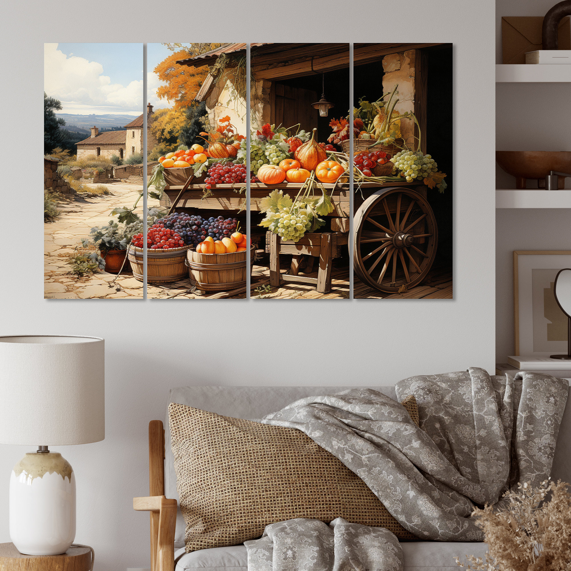 Design Art Countryside Crimson Vineyard I - Countryside Wall Decor - 4 ...