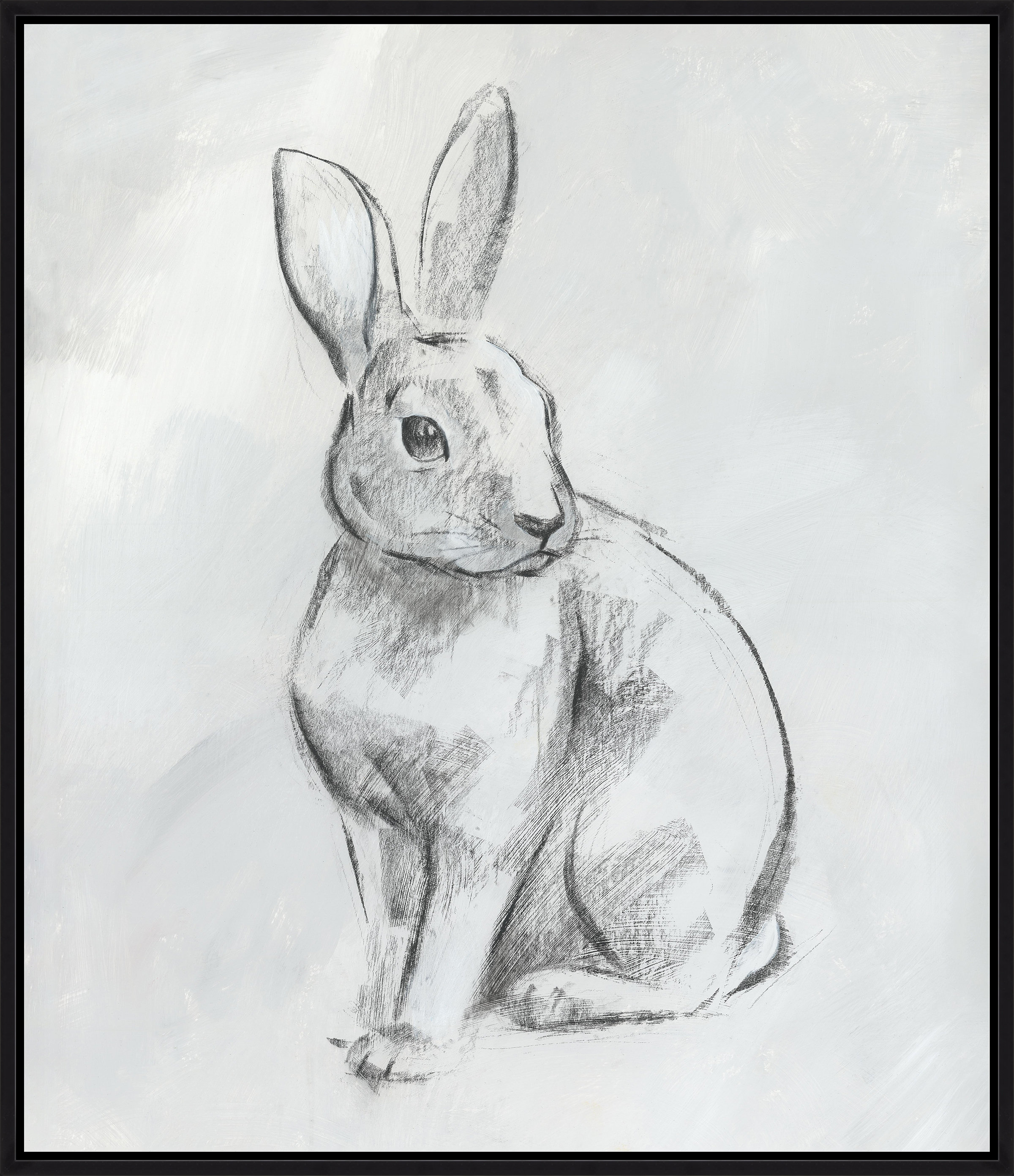 Chelsea Art Studio Rabbit in Gray by Richard Ryder - Framed Painting on ...
