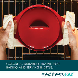 Rachael Ray Ceramic Casserole Bakers Set, Includes 1.5-Quart And 2 ...