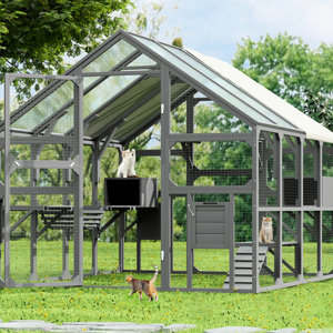 Tucker Murphy Pet™ Extra Large Cat House For Multiple Cats - Gray ...