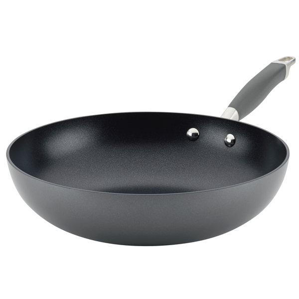 Anolon Advanced Home Hard Anodized Nonstick Stir Fry Pan / Wok, 12 Inch ...