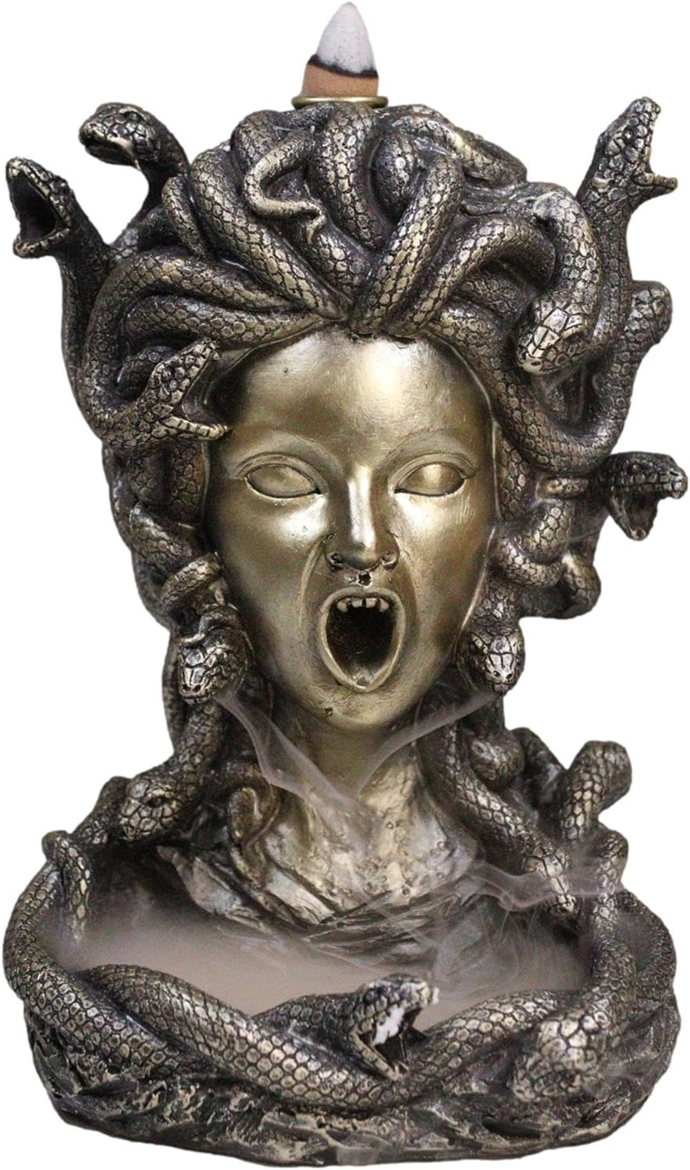 August Grove Greek Goddess Medusa with Snake Hairs Backflow Incense ...