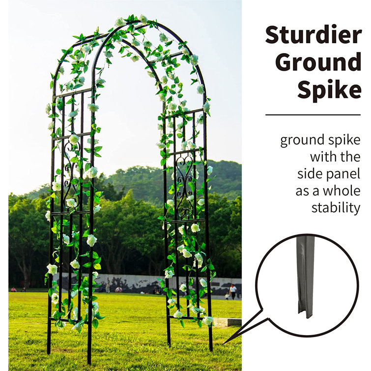 Belleze Garden Arches Arbours Curved Metal Durable Iron - Wayfair Canada
