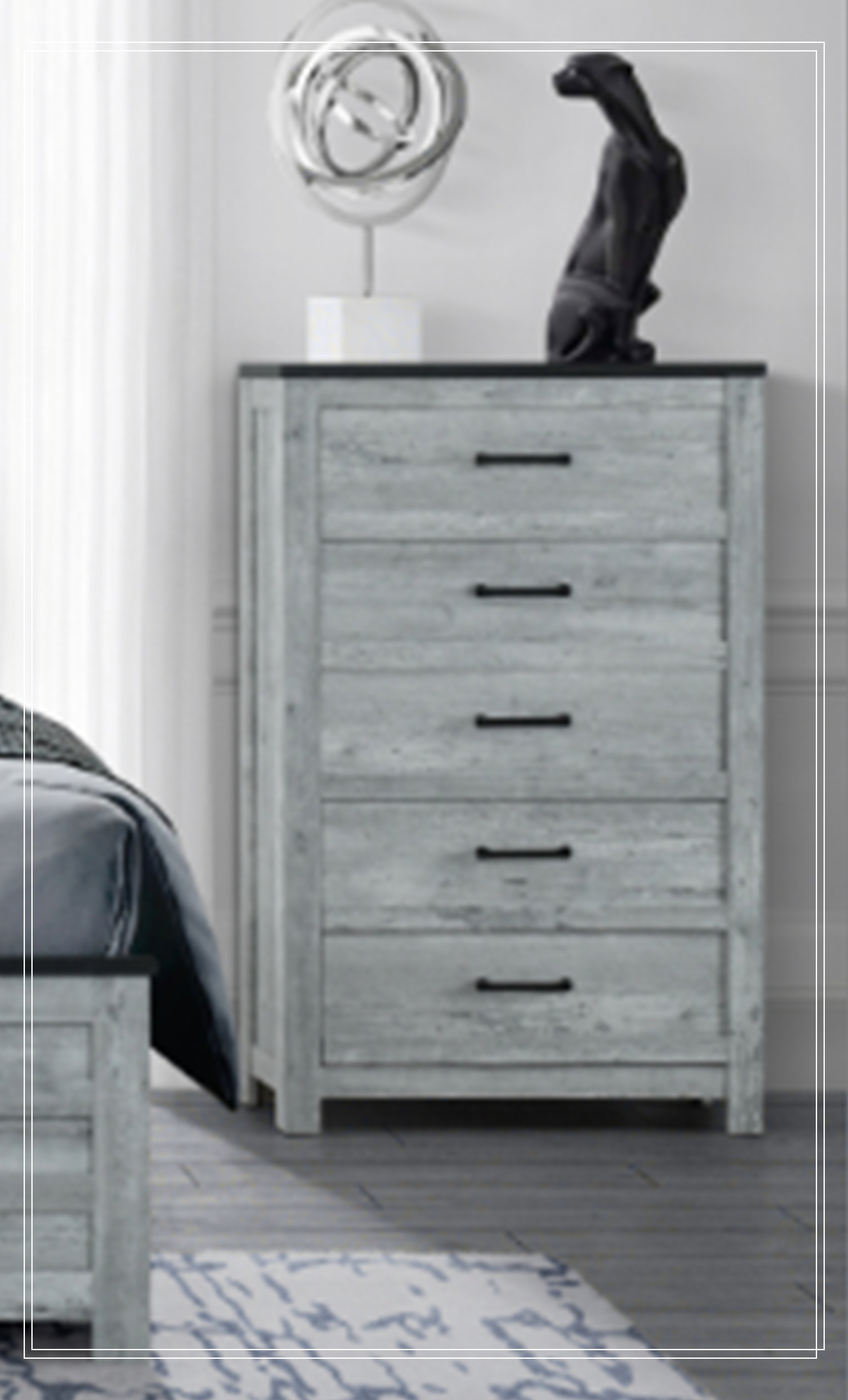 Gracie Oaks KICKS GREY WASH CHEST | Wayfair