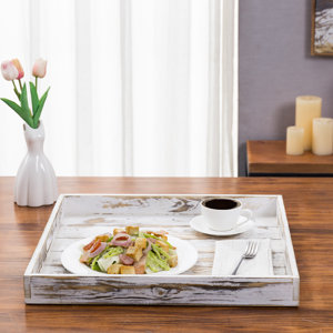 Gracie Oaks Denko Wooden Ottoman/Coffee Table Tray & Reviews | Wayfair