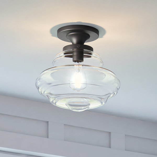 Breakwater Bay Vallauris Glass Flush Mount | Wayfair