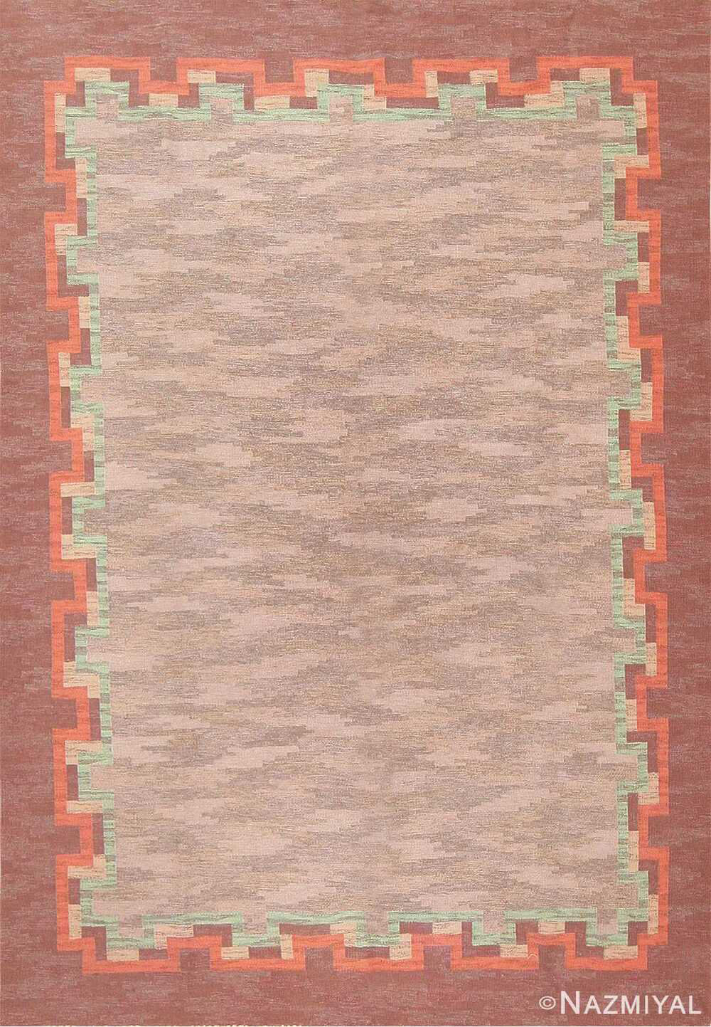 Nazmiyal Collection Large Earthy Vintage Swedish Scandinavian Kilim Rug ...