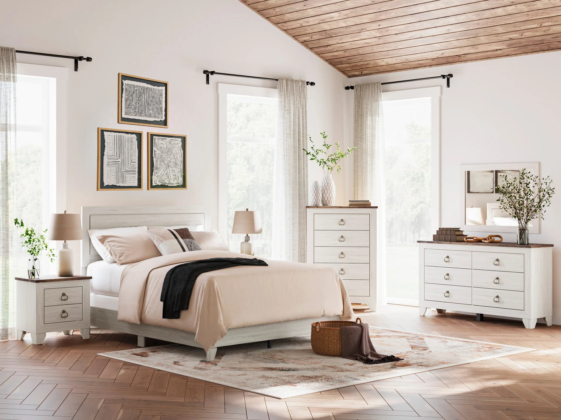 Winston Porter Jenny 5 Piece Standard Panel Bedroom Set - Wayfair Canada