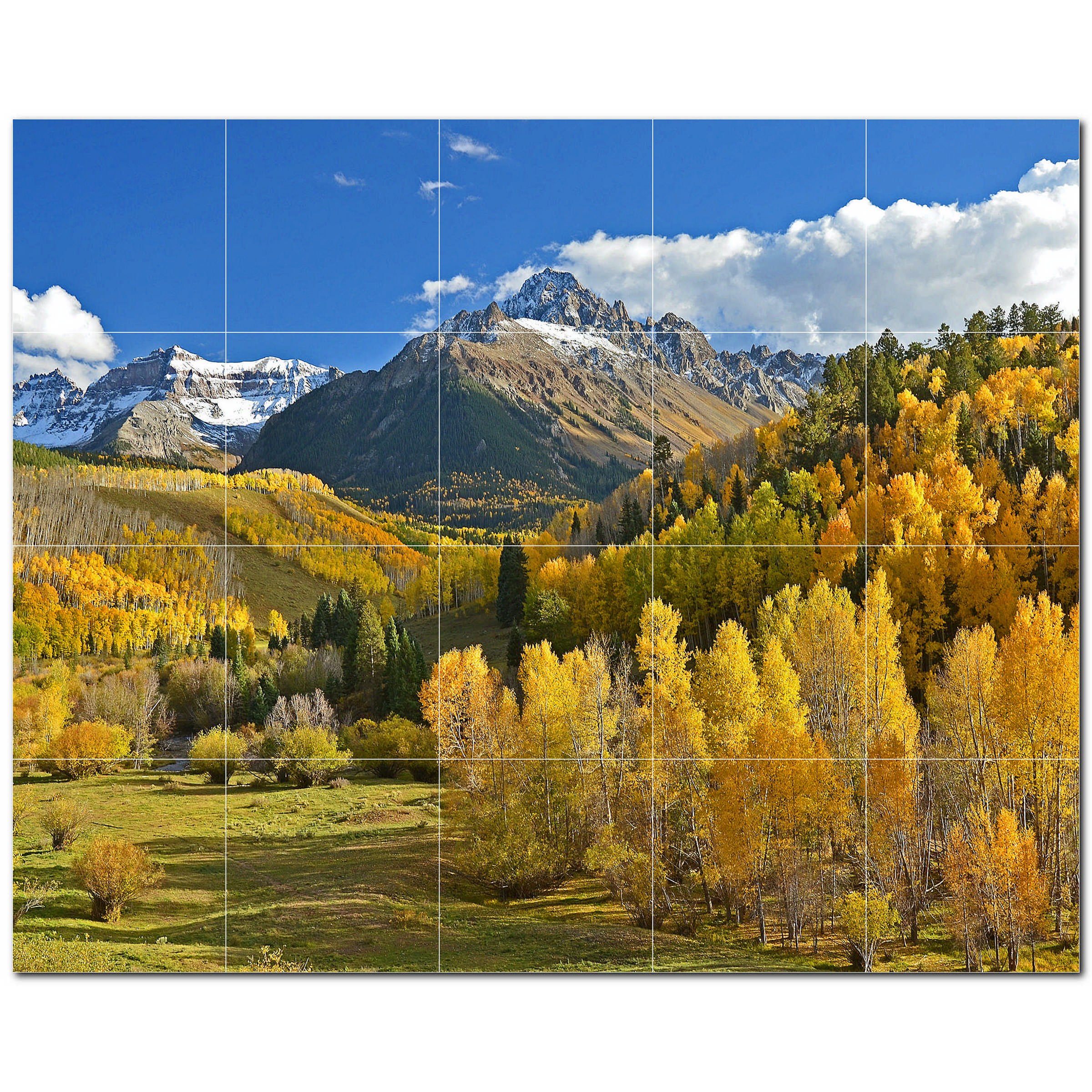 Picture-Tiles.com 40" x 32" Ceramic Autumn Photo Decorative Mural Tile ...
