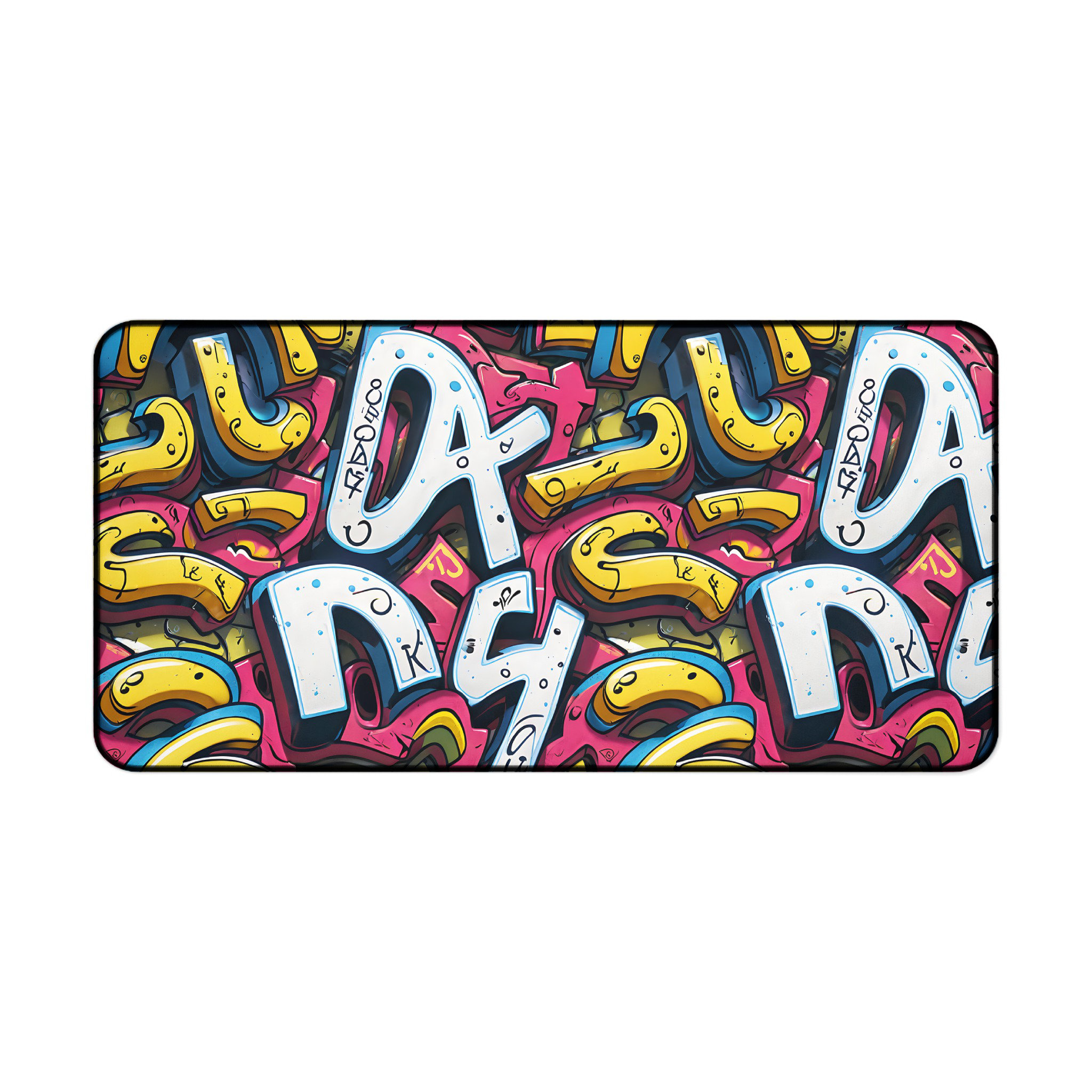 East Urban Home Graffiti Letters Mouse Mat, Desk Mat, Colorful Art ...