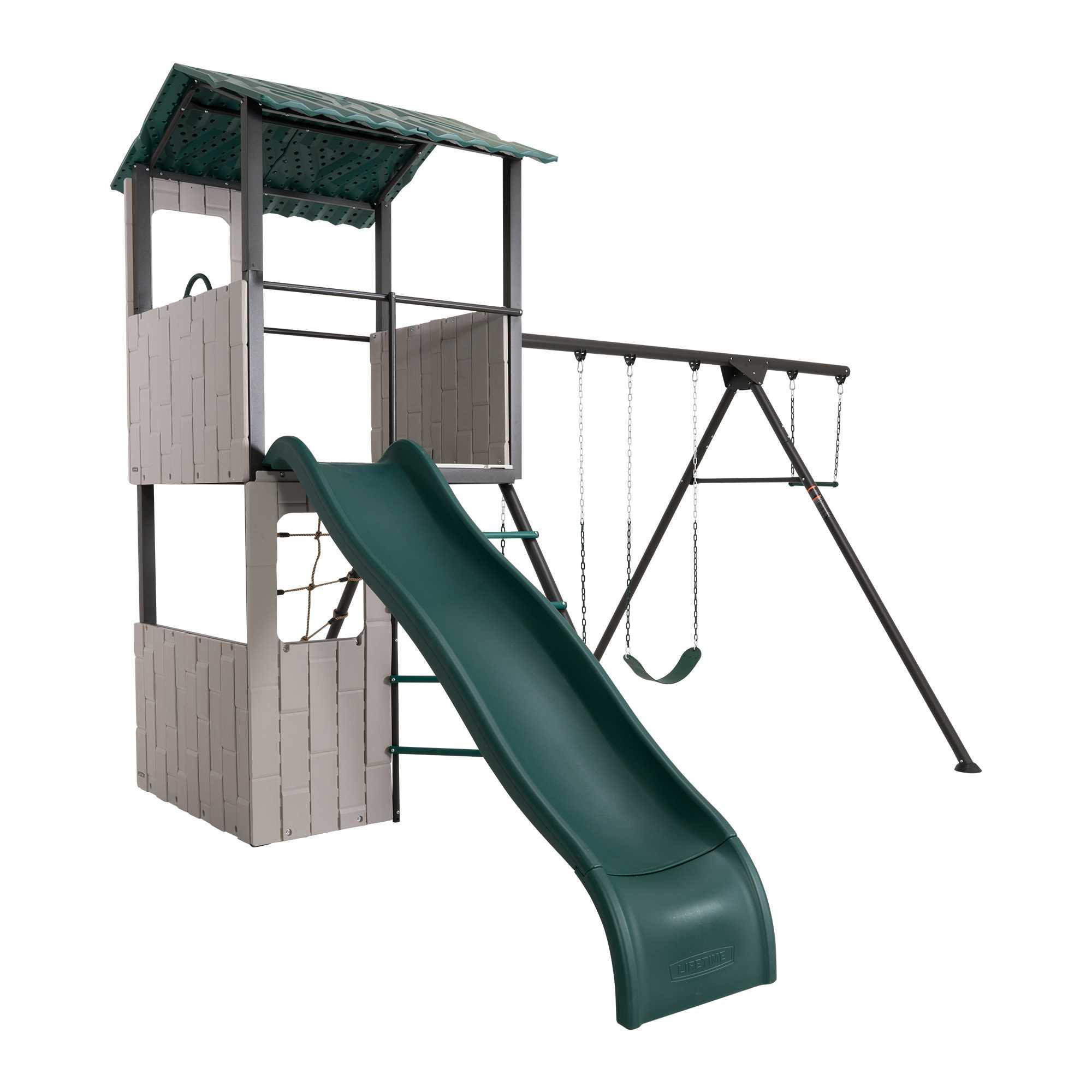 Lifetime Metal Swing Set with 2 Swing(s) , 1 Slide(s) & Reviews | Wayfair