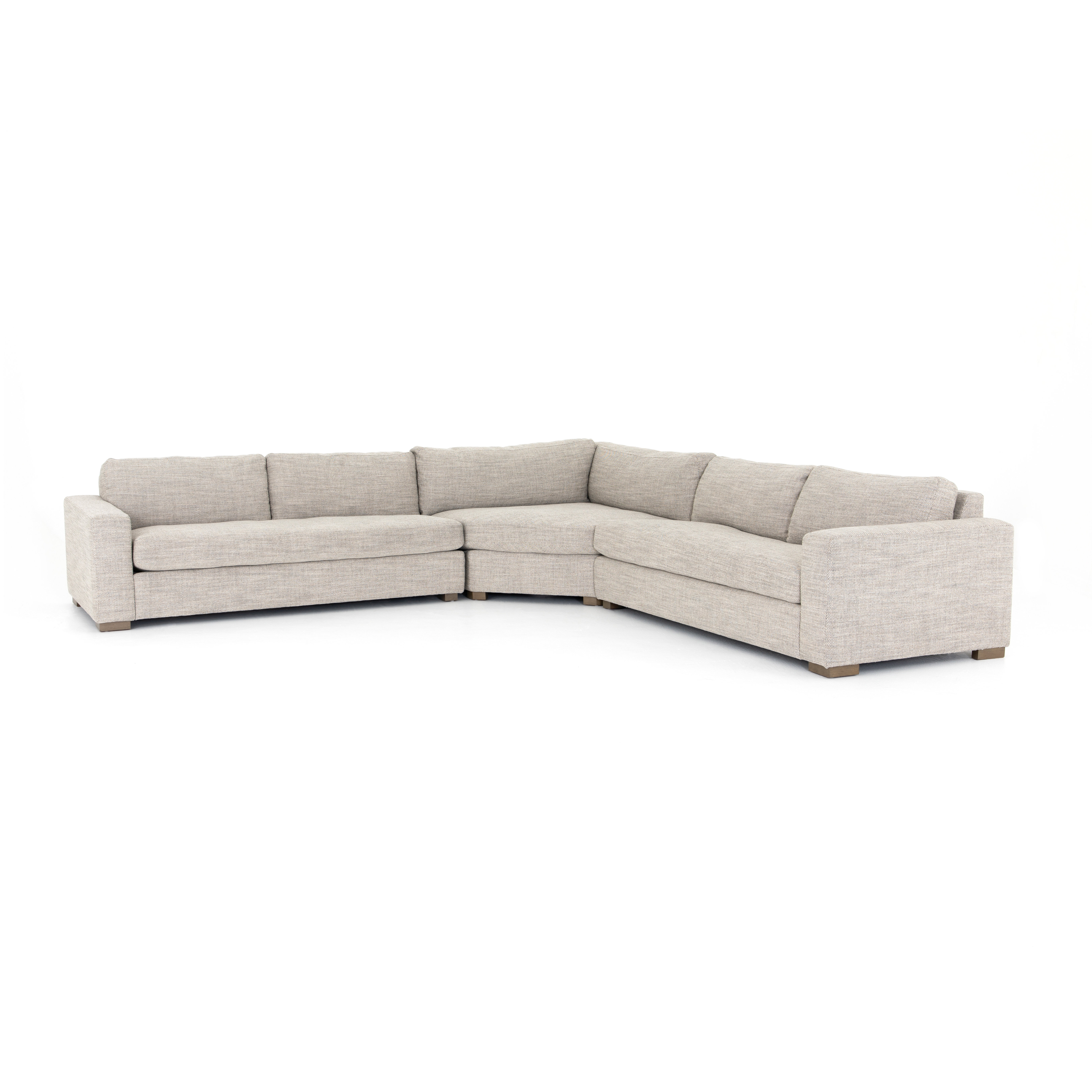 Wade Logan® Brean 138" Wide Symmetrical Modular Corner Sectional | Wayfair