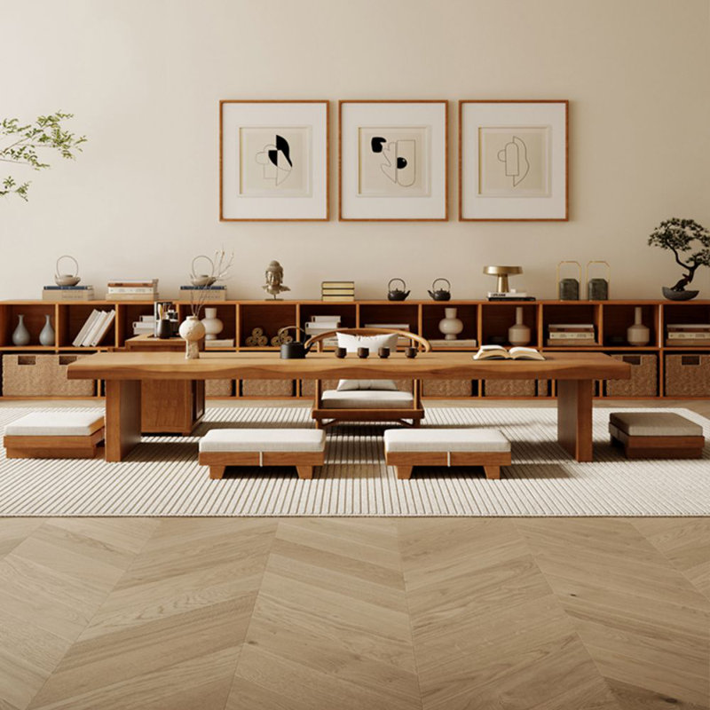 Dwelling Living Walnut Solid wood Free form Coffee Table | Wayfair