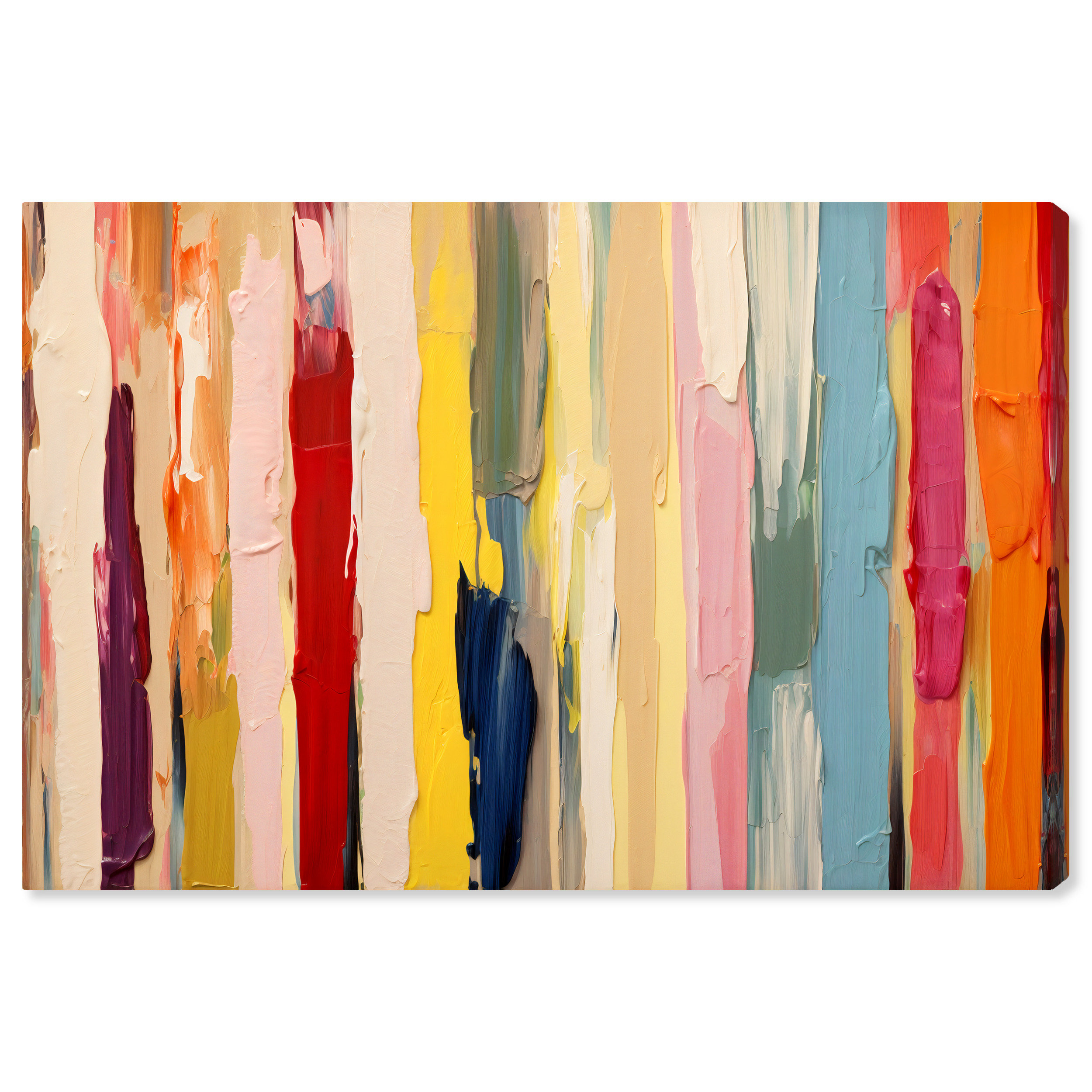 Ivy Bronx Abstract Painted Container Modern & Contemporary White Canvas ...