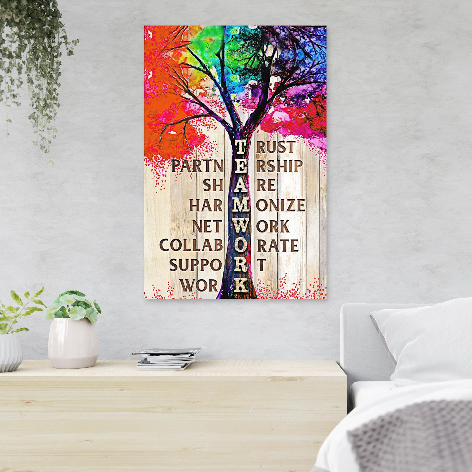 Trinx A Colorful Tree - Teamwork - 1 Piece Rectangle Graphic Art Print ...