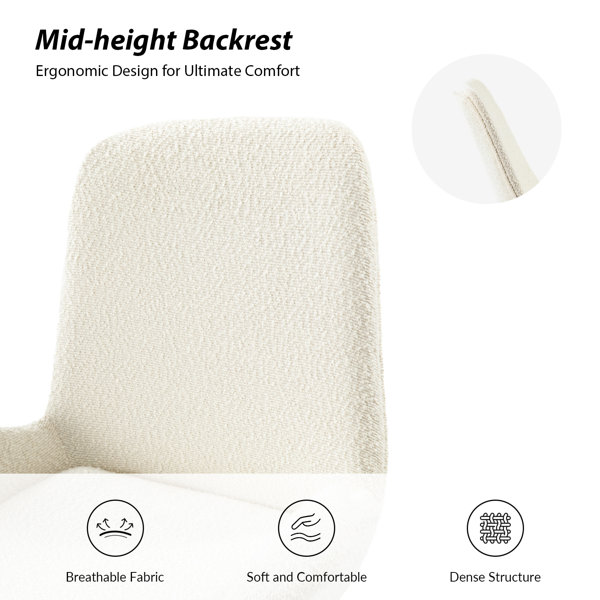 Ebern Designs Anto Modern Padded Arms Office Chair with Mid-height ...