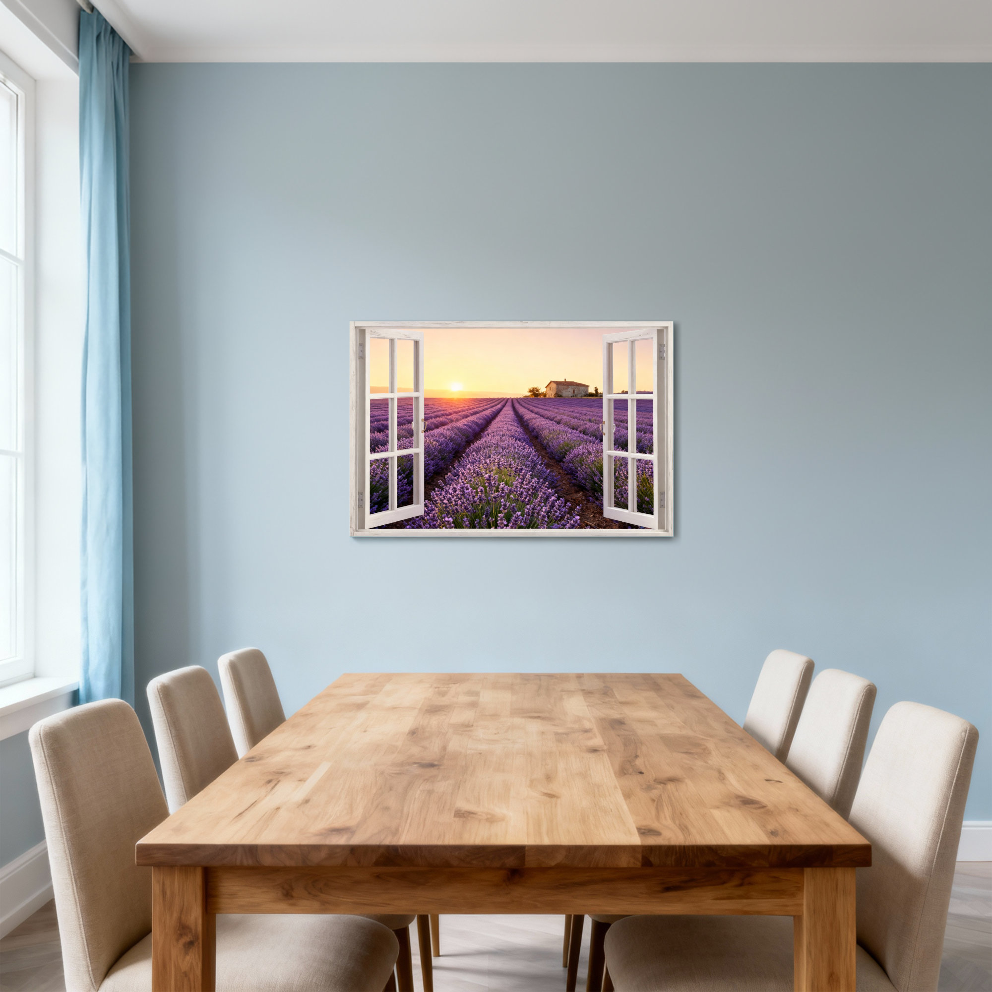 Foundry Select Landscape & Nature Lavender Field Sunset Through Window ...