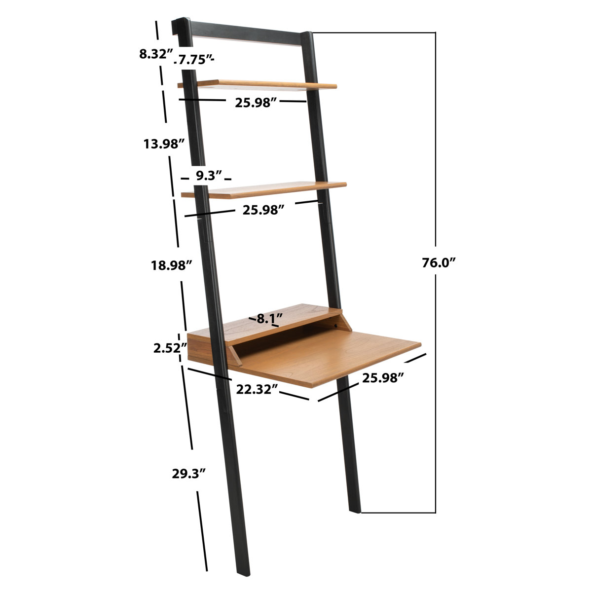 Mistana™ Addison Solid Wood Ladder Desk & Reviews | Wayfair