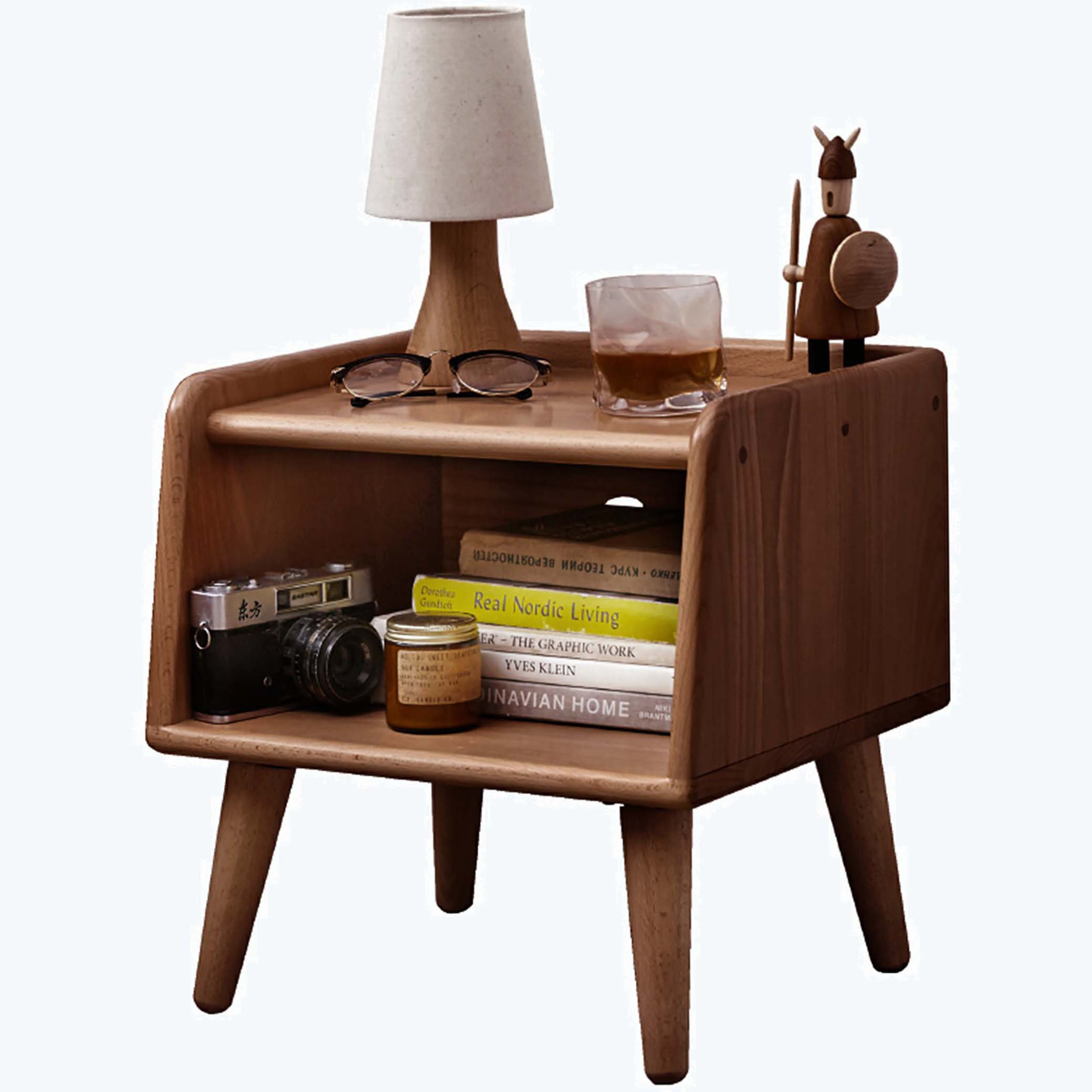 George Oliver Pure Solid Wood Bedside Cabinet Nightstands European Beech Bedside Cabinet | Wayfair