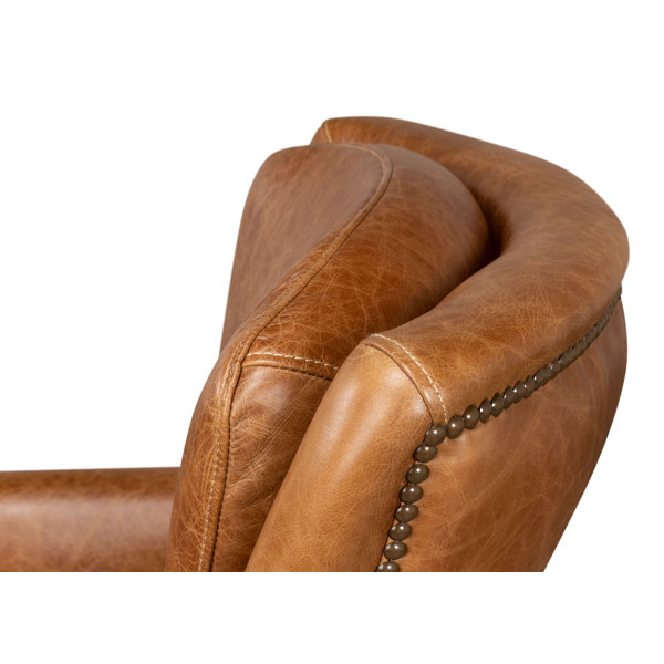 Astoria Grand Morelock Leather Wingback Chair | Wayfair