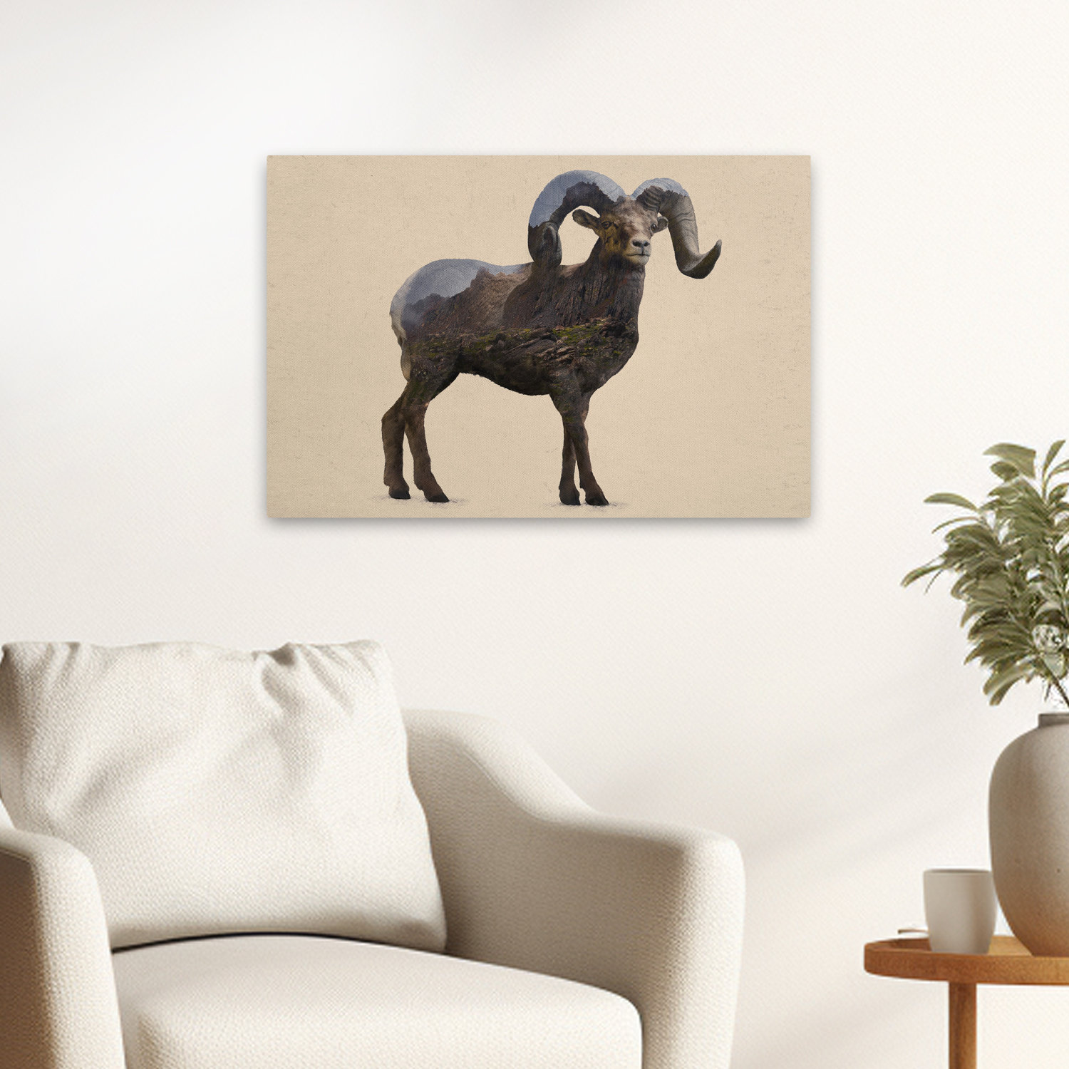 Latitude Run® Rocky Mountain Bighorn - Contemporary Animals Sheep Art ...