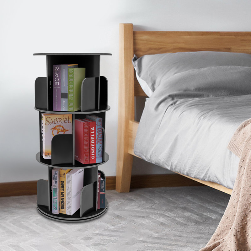 Ebern Designs Jahniya 3-tier Rotating Bookcase Display Stand | Wayfair