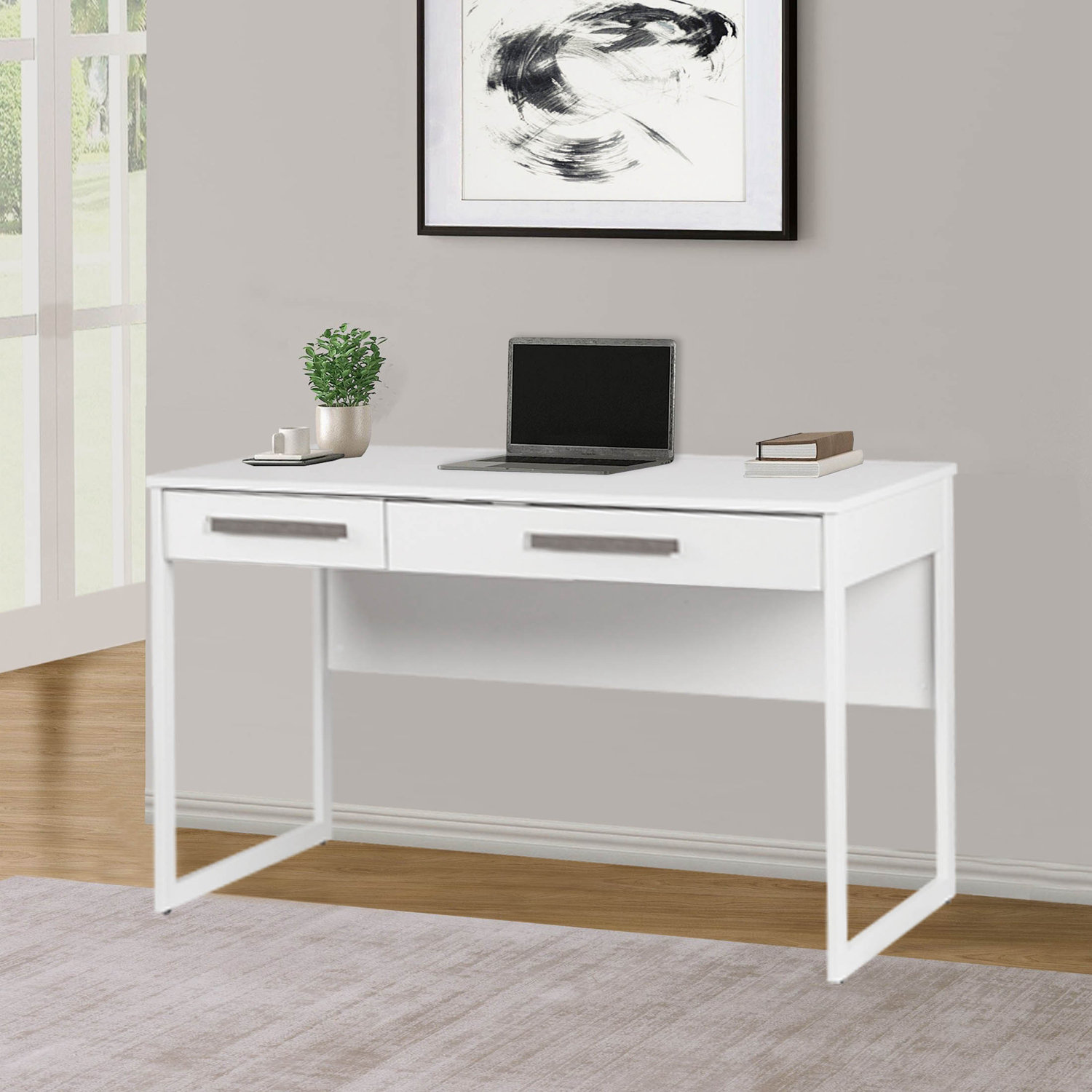 Ebern Designs Jumaane 47.4'' W Rectangle Computer Desk & Reviews | Wayfair