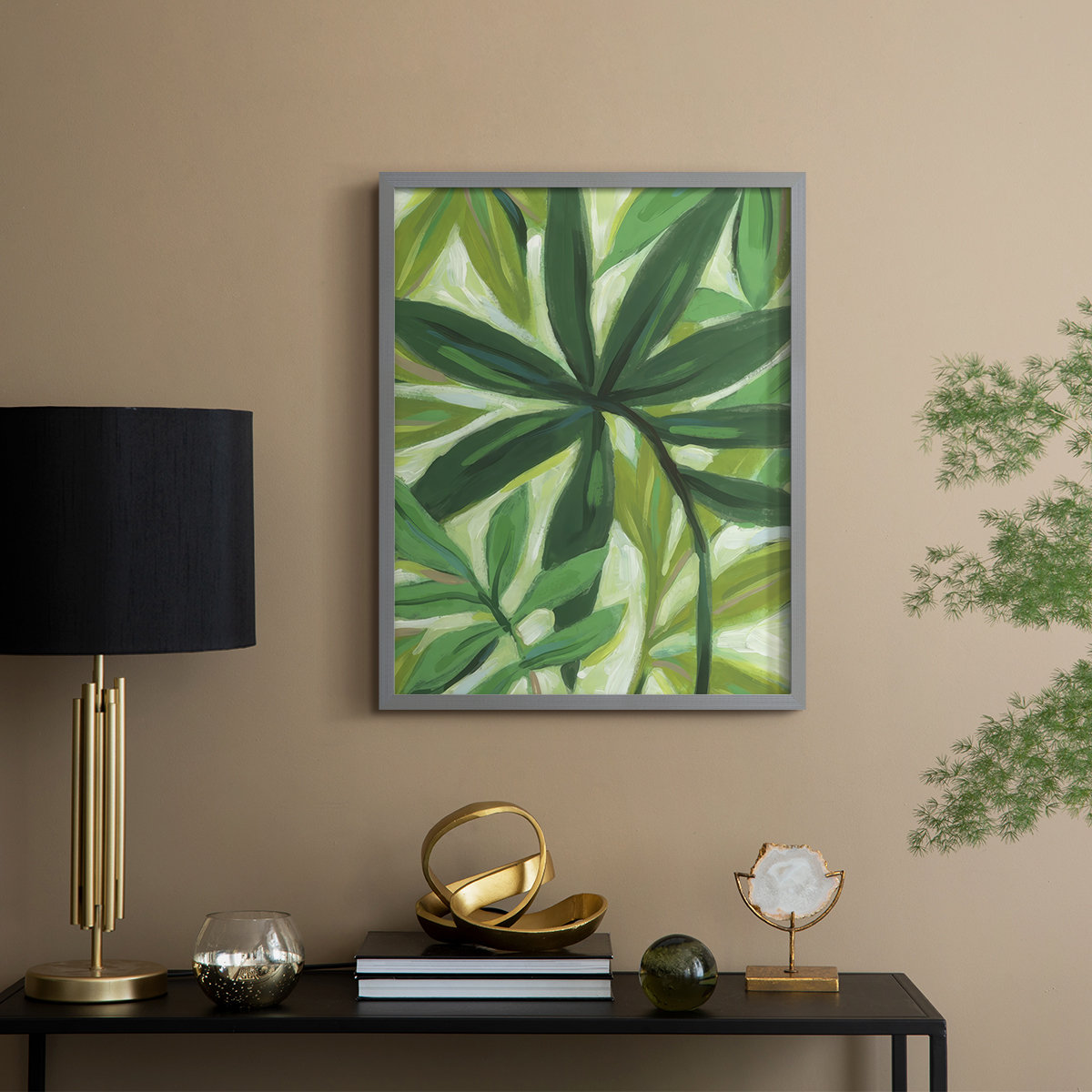 Lark Manor™ Tropical Island Leaves I Framed Print - Solid Wood | Wayfair