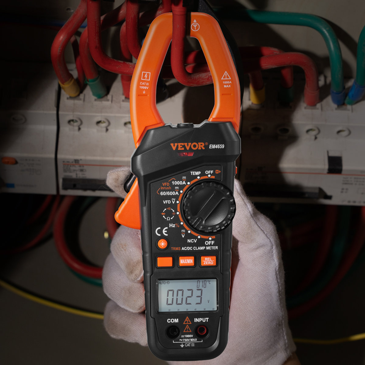 WFX Utility™ Digital Clamp Meter T-RMS, 6000 Counts, 1000A Clamp ...