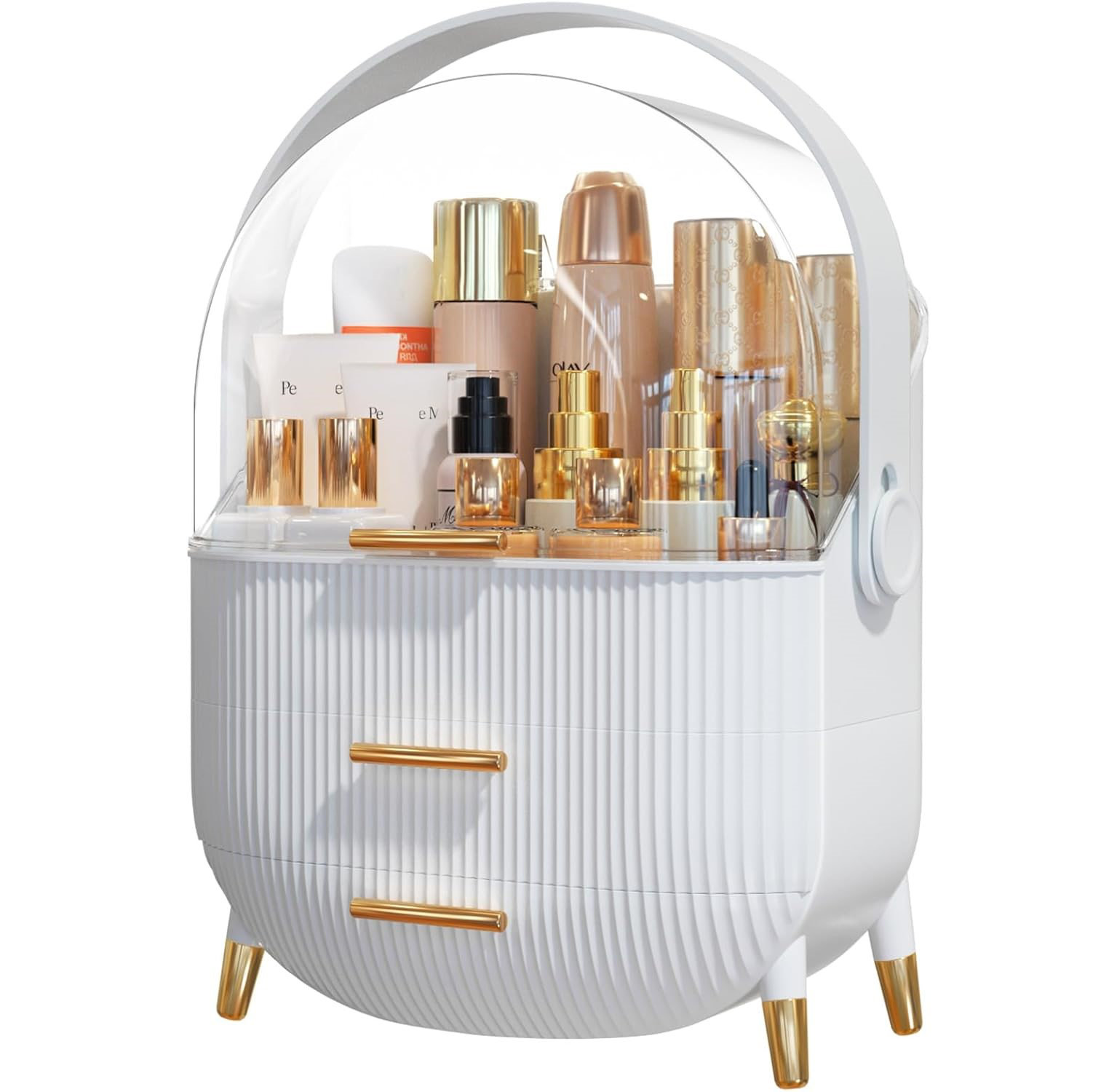 Rebrilliant White Makeup Organizer Skincare Organizers Cosmetic Display ...