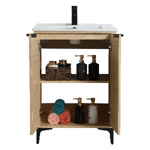 Wrought Studio 24'' Single Bathroom Vanity with Ceramic Top | Wayfair