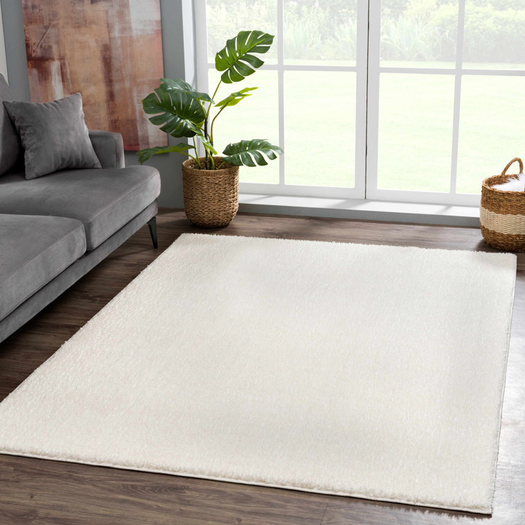Wade Logan® Aminna Solid Color Machine Woven Polyester Area Rug in ...