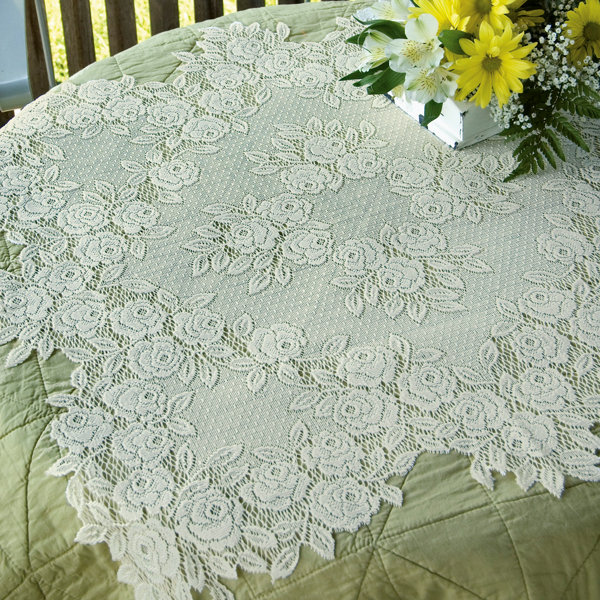 August Grove® Steinberger Floral Square Table Topper & Reviews | Wayfair