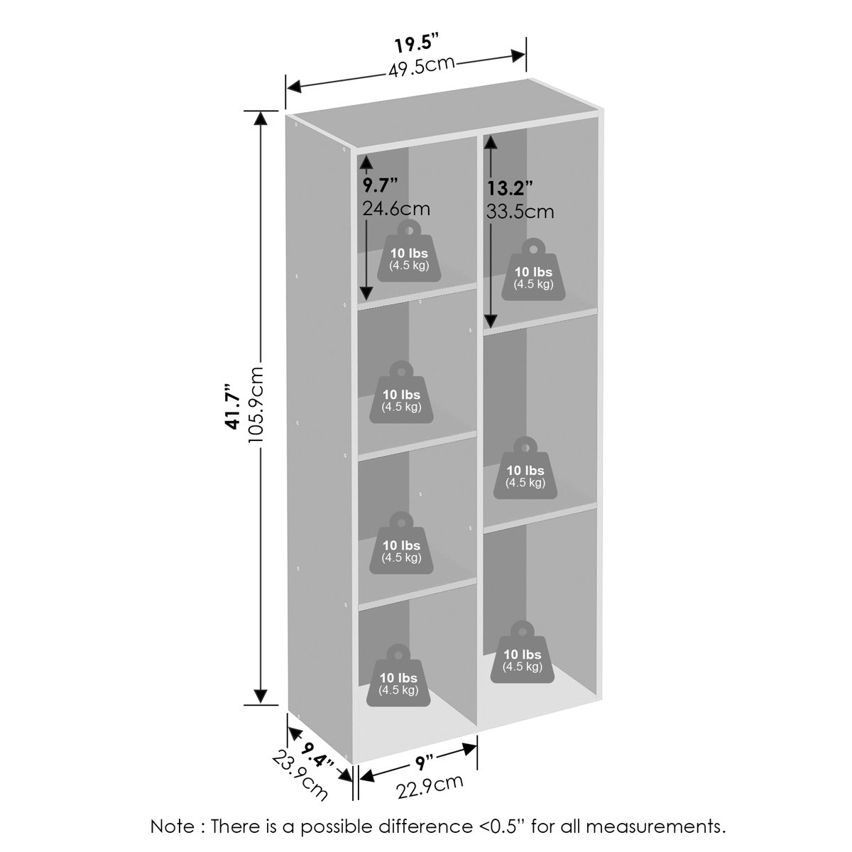 Ebern Designs Reed Reversible Open Shelf Multipurpose Bookcase, Storage ...