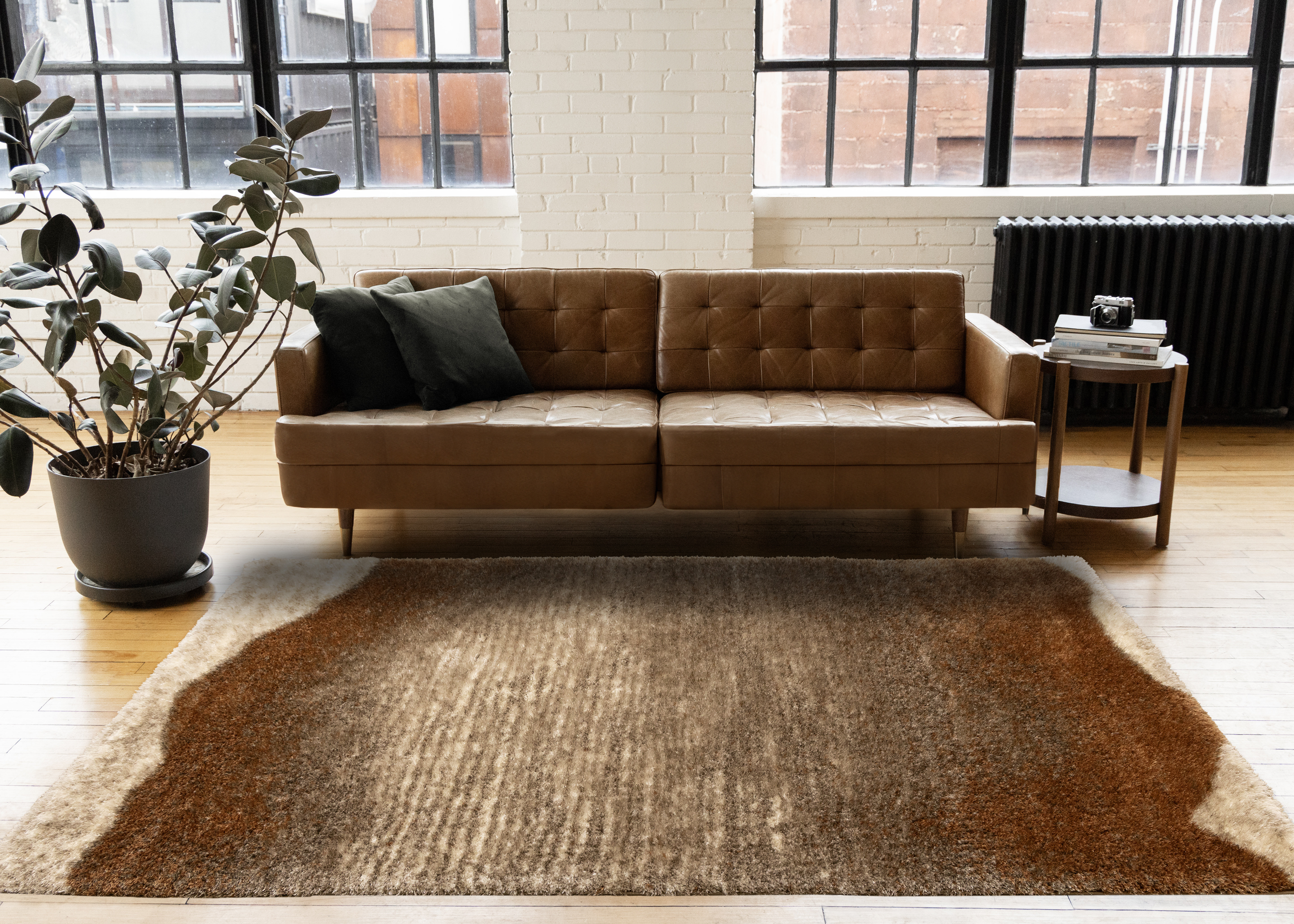 Brayden Studio® Jacylyn Abstract Tan Indoor Area Rug | Wayfair