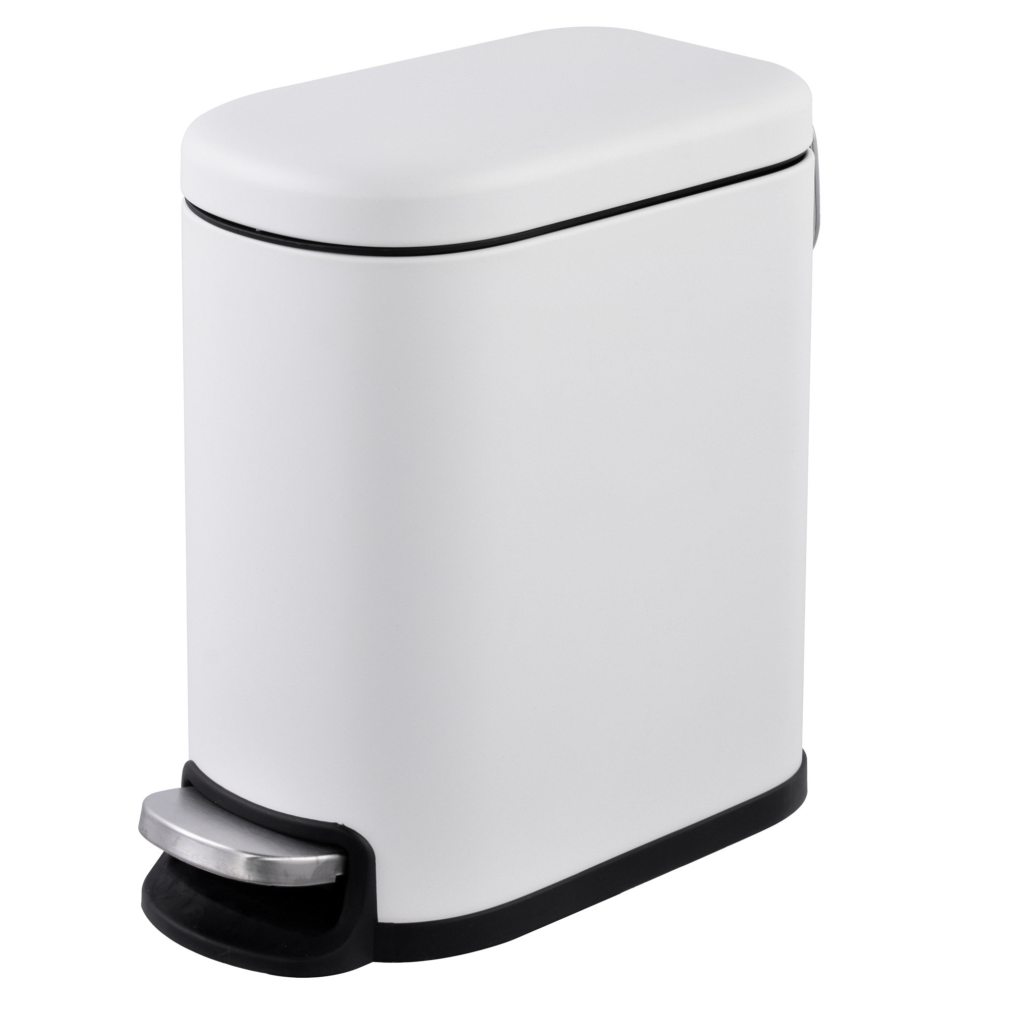 15 West Stainless Steel Step On Waste Basket - 1.3 Gallons | Wayfair