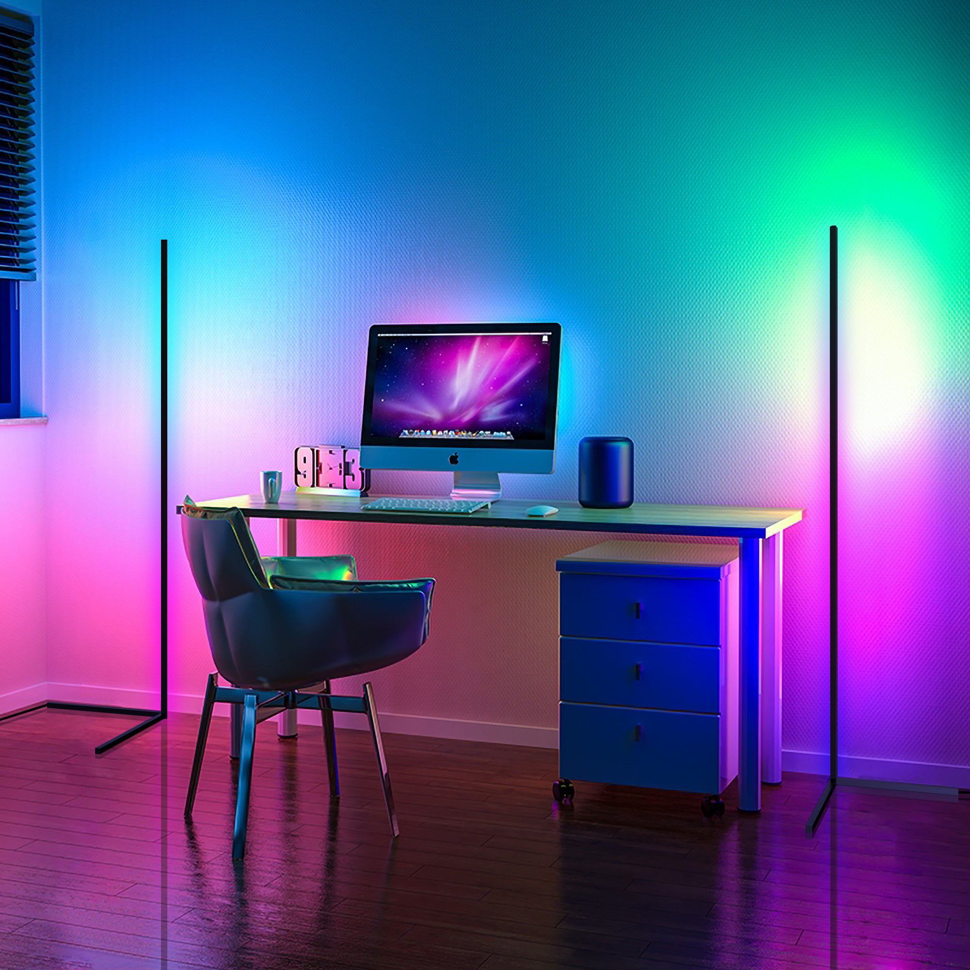 Ivy Bronx Dashanna 55'' LED RGB Corner Floor Lamp (Set of 2) & Reviews ...
