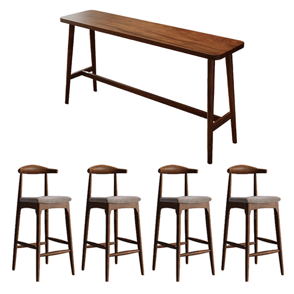 Corrigan Studio® Casual solid wood bar counter tables and chairs | Wayfair