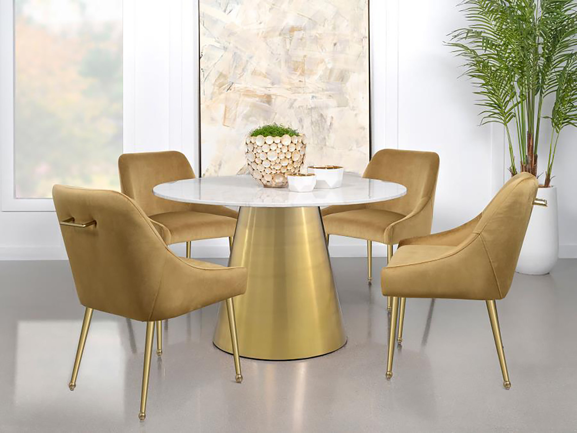 Everly Quinn Jacobus 5-pcs Conical Base Round Dining Set | Wayfair