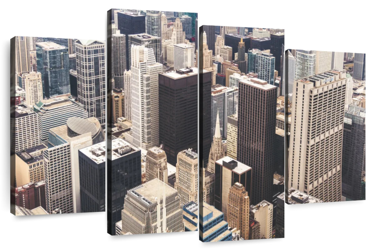 Ebern Designs Lilie Urban Chicago Skyscrapers | Wayfair