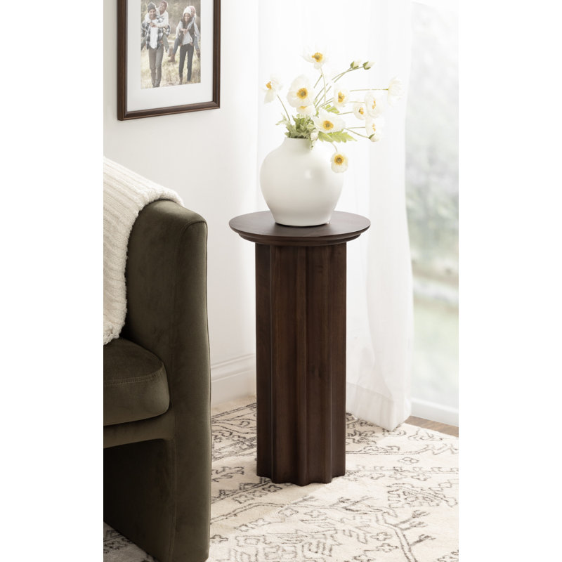 Lark Manor™ Scalloped Round Wood Side Table | Wayfair