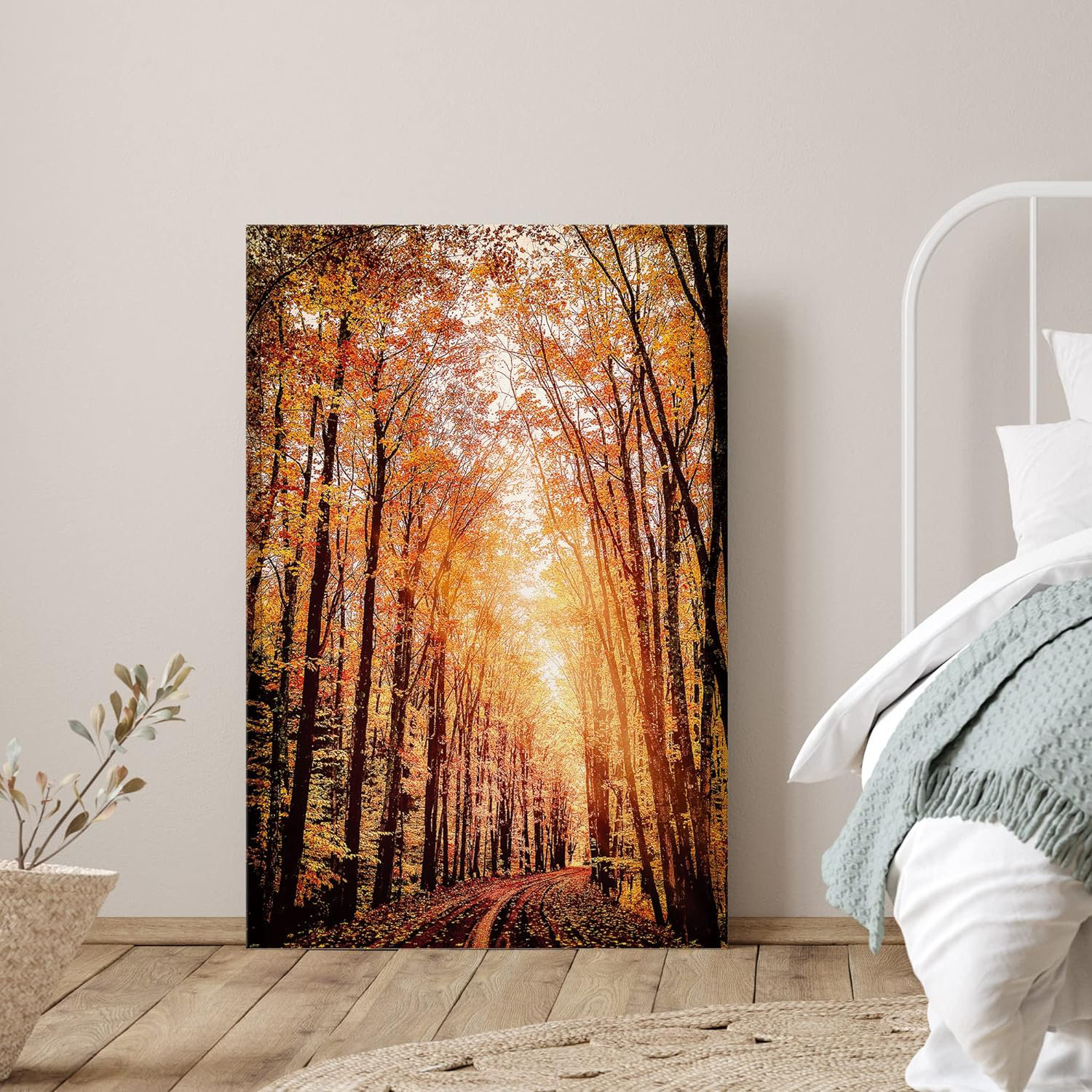 IDEA4WALL Autumn Fall " Orange Brown Autumn Forest Trees Landscape ...